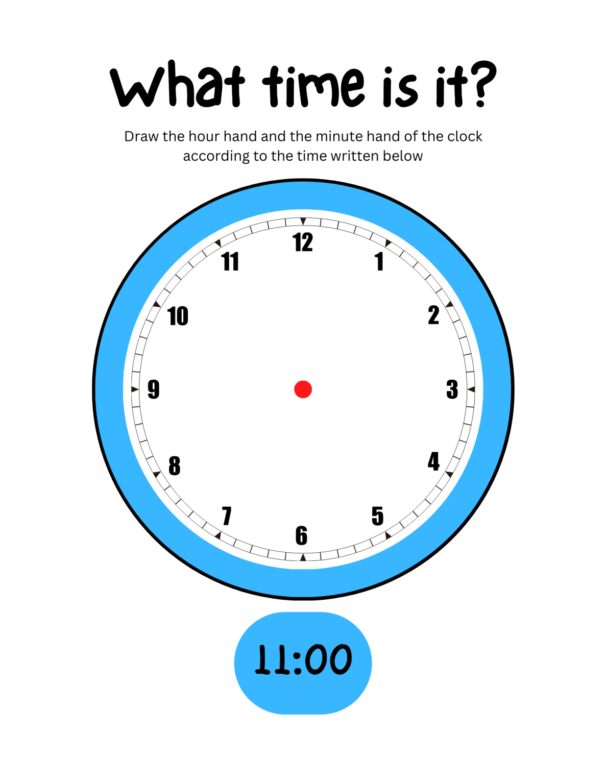What Time Is It ? - Telling Time Practice Sheets - Handmade Learners