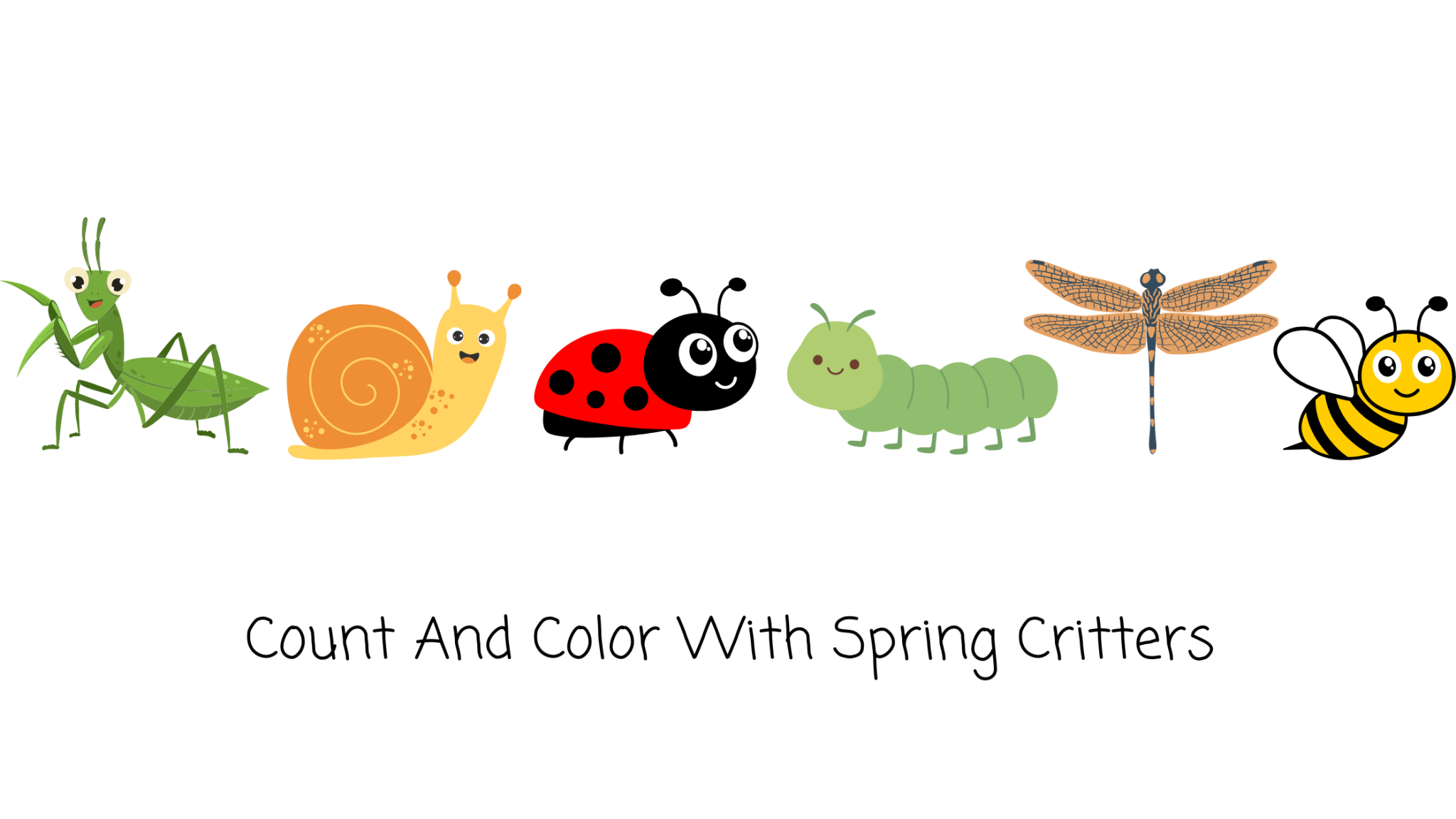 Count And Color With Spring Critters - Handmade Learners