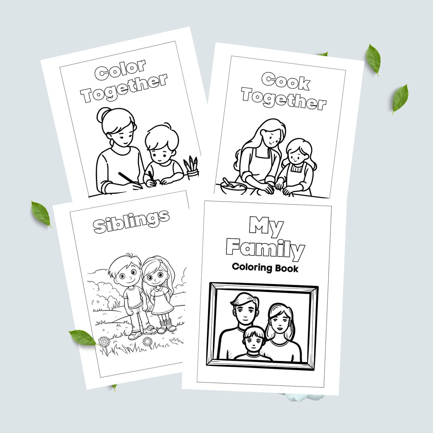 Family Coloring Pages| Free PDF Printable - Handmade Learners